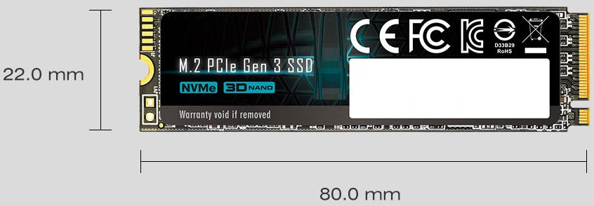 2TB PCIe NVMe Gen-3.0 x4 3D QLC NAND SLC and DRAM Cache M.2 (2280) Int ...